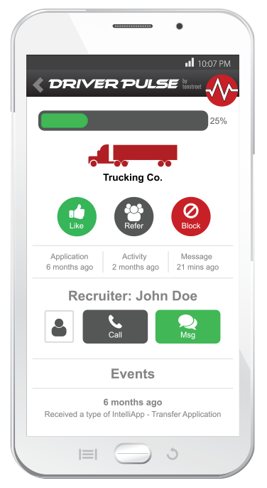 Driver Pulse App by tenstreet